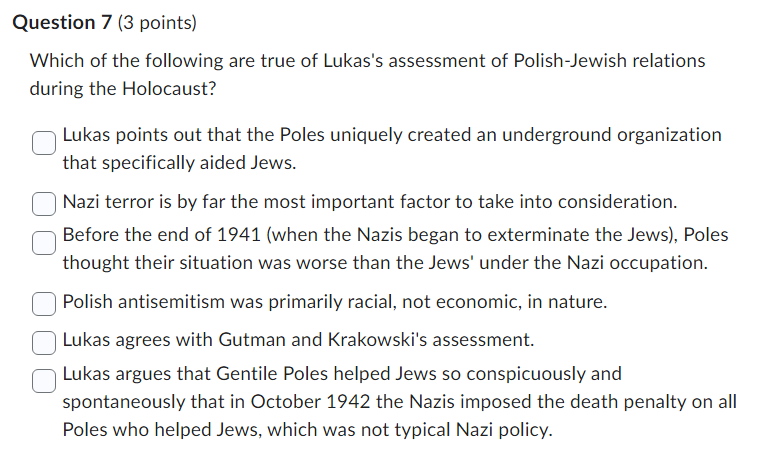 Which of the following are true of Lukas's assessment | Chegg.com