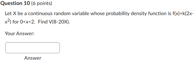 Solved Let X be a continuous random variable whose | Chegg.com