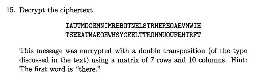 Solved 15. Decrypt the ciphertext | Chegg.com
