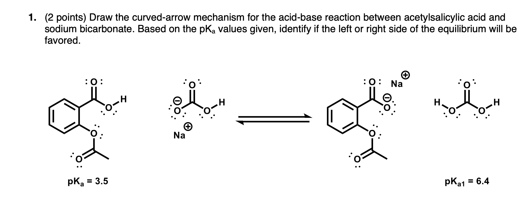 Solved (2 ﻿points) ﻿Draw the curved-arrow mechanism for the | Chegg.com
