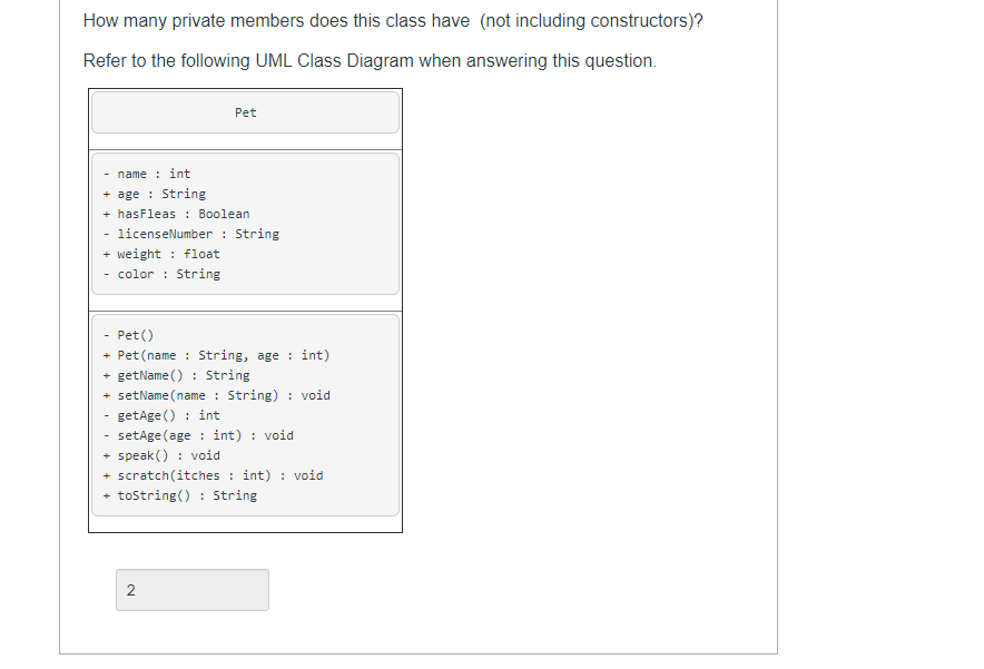Solved How Many Private Members Does This Class Have Not