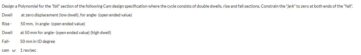 Design a Polynomial for the "fall" section of the | Chegg.com
