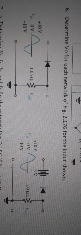 Solved 6. Determine Vo for each network of Fig. 2.176 for | Chegg.com