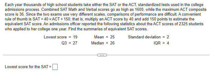 Solved Each year thousands of high school students take | Chegg.com