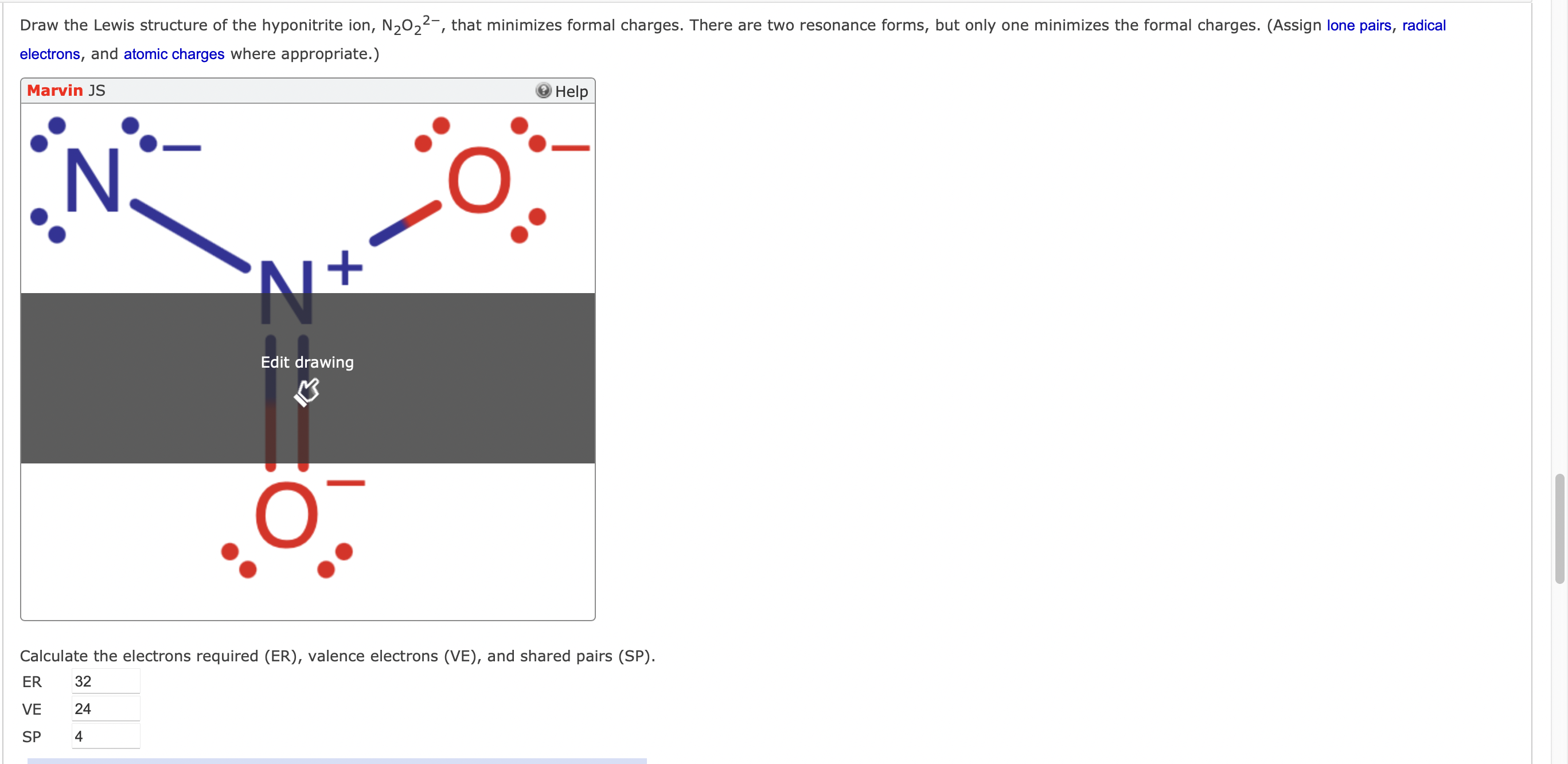 Solved electrons, and atomic charges where appropriate.) | Chegg.com