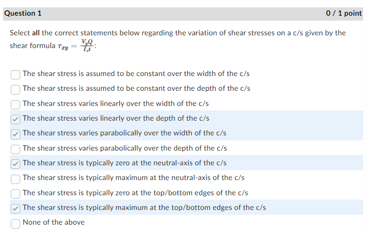 Solved Question 1Select all the correct statements below | Chegg.com