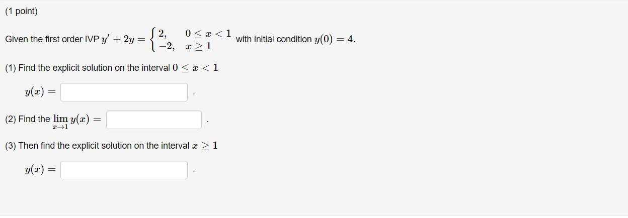 Solved Given the first order IVP | Chegg.com