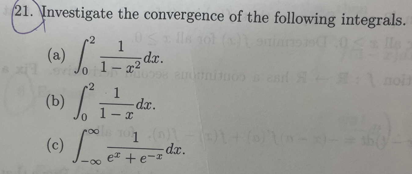 Solved Investigate the convergence of the following | Chegg.com