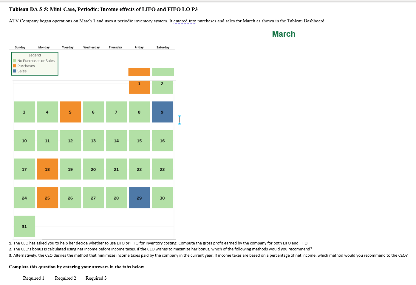 Tableau DA 5-5: Mini-Case, Periodic: Income effects | Chegg.com Tableau DA 5-5: Mini-Case, Periodic: Income effects | Chegg.com