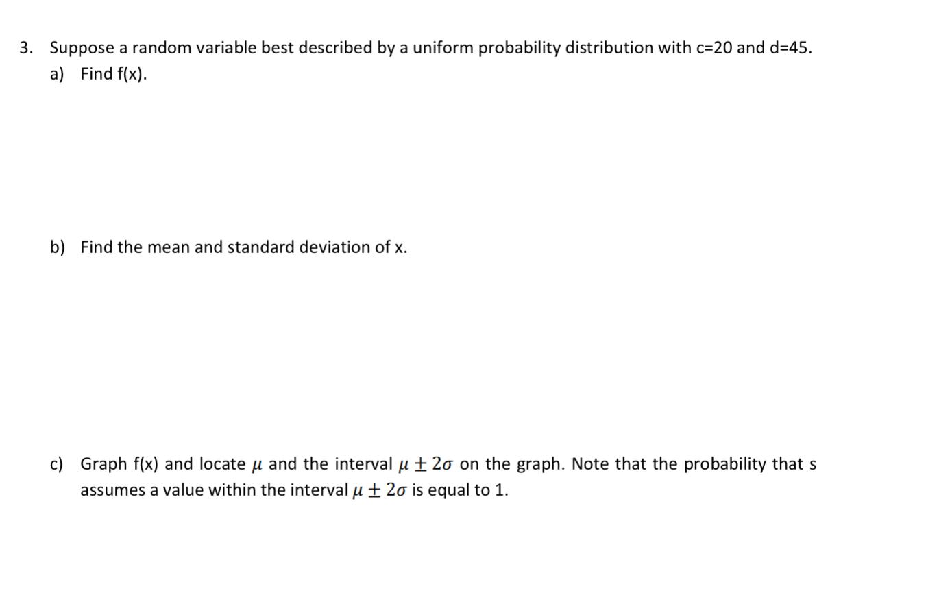 Solved 3. Suppose a random variable best described by a | Chegg.com