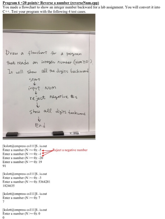 Solved ram 6 Reverse a number (reverseNu You | Chegg.com