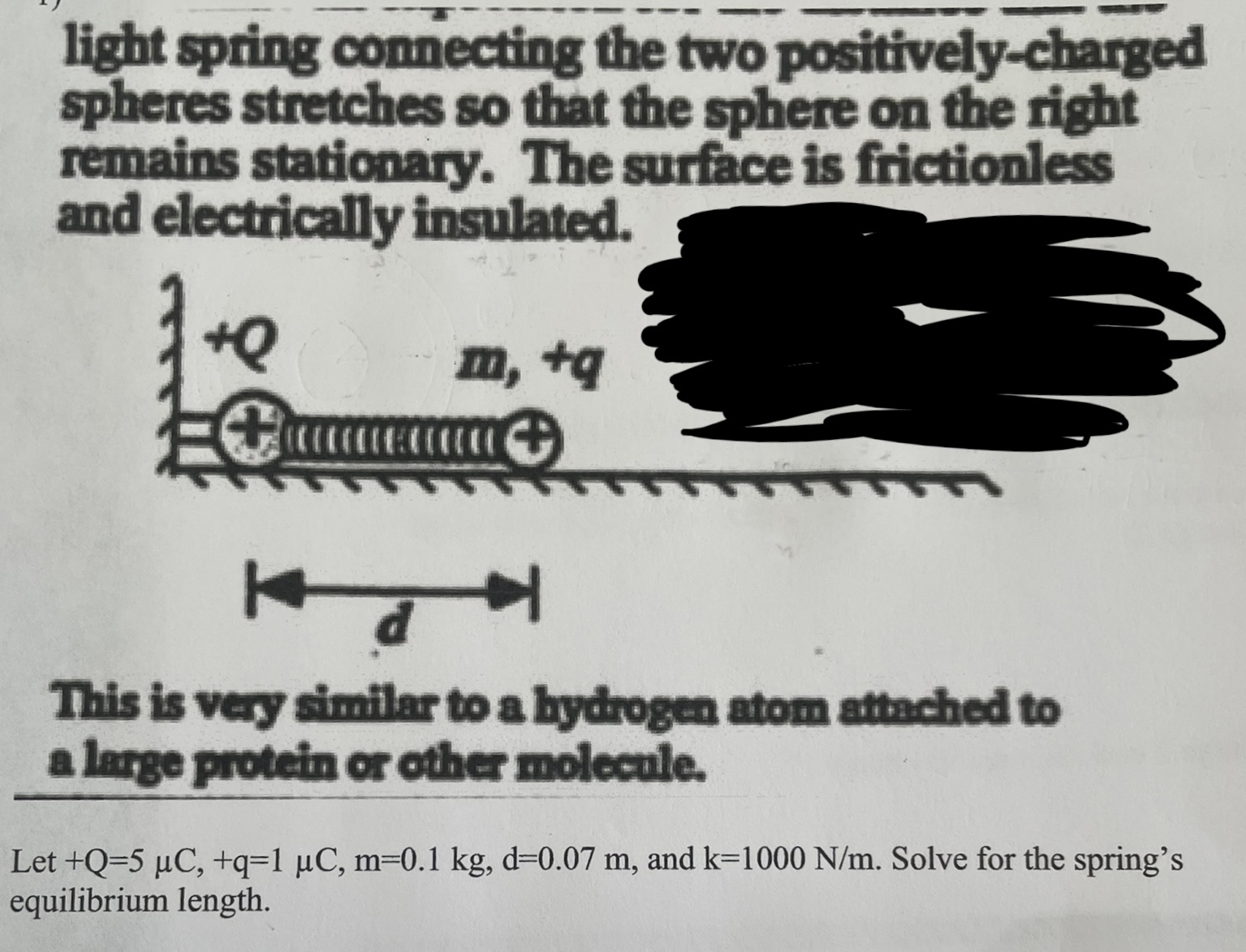 Solved light spring connecting the two positively-charged | Chegg.com Solved light spring connecting the two positively-charged | Chegg.com