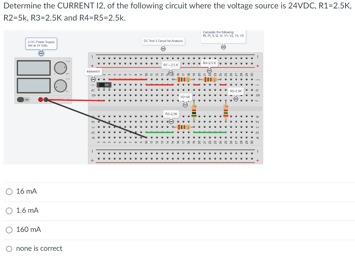 Solved Determine the CURRENT I2, of the following circuit | Chegg.com