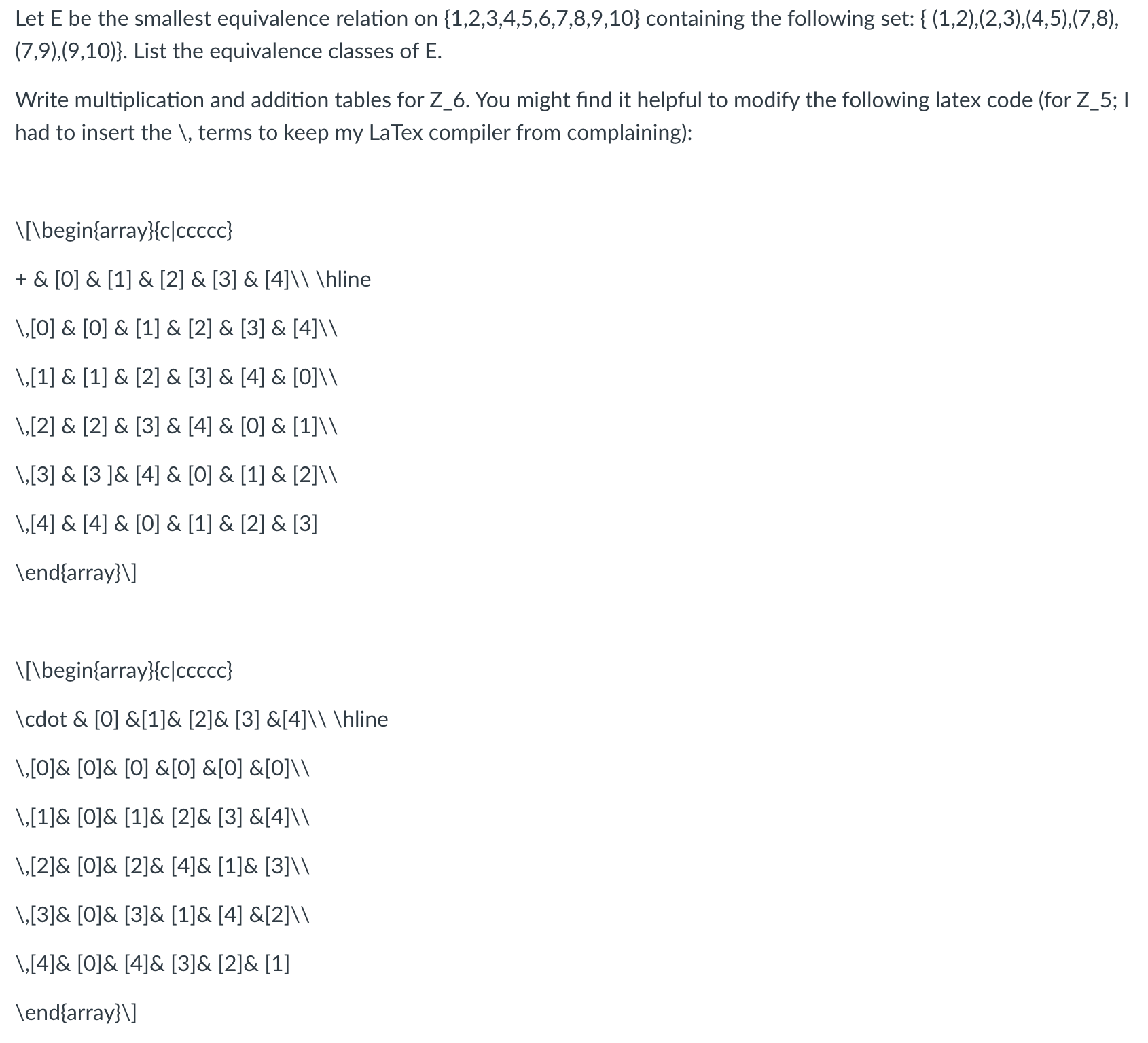 Solved Let E be the smallest equivalence relation on | Chegg.com