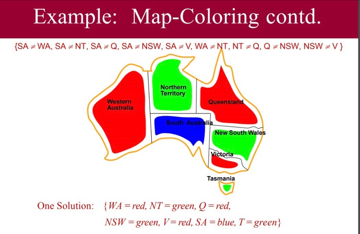 5. Recall the 3-coloring problem for Australia from | Chegg.com
