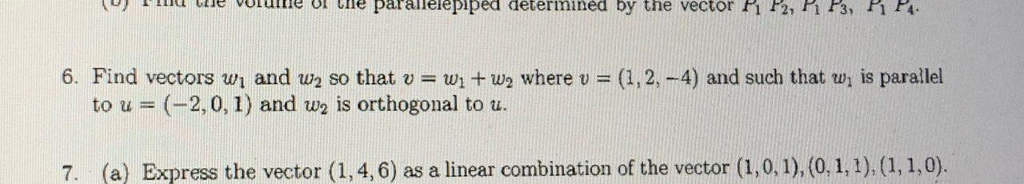Solved ( mu ,ne volume or tne parallelepiped determined by | Chegg.com