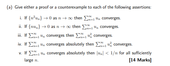 Solved (a) Give either a proof or a counterexample to each | Chegg.com