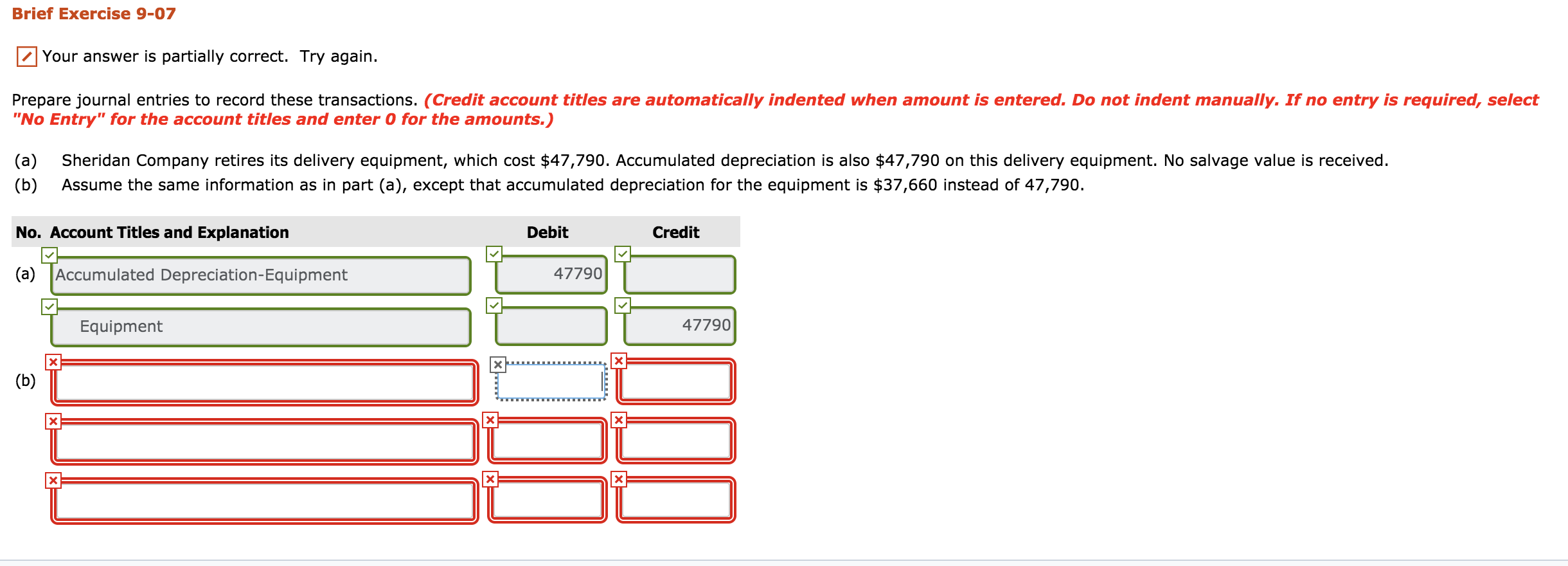 Solved Brief Exercise 9-07 Your answer is partially correct. | Chegg.com