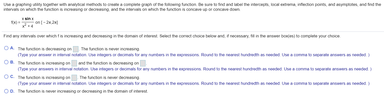 Use a graphing utility together with analytical | Chegg.com