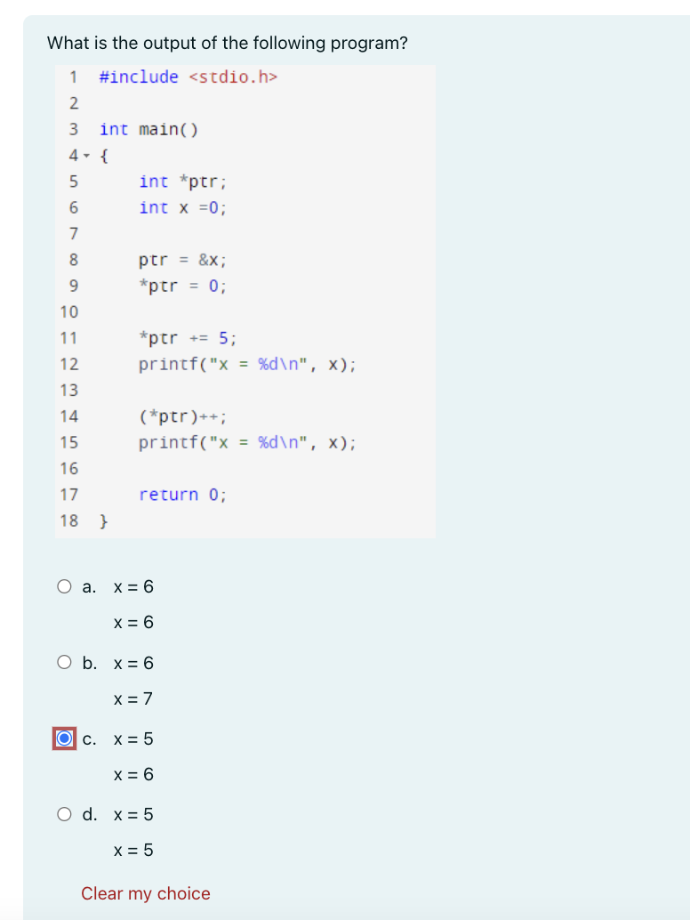 Solved What is the output of the following cod \#include | Chegg.com