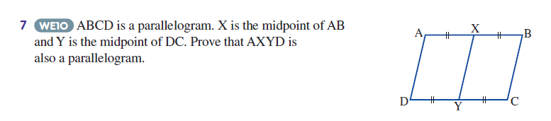 Solved 7 WE1O ABCD is a parallelogram. X is the midpoint of | Chegg.com