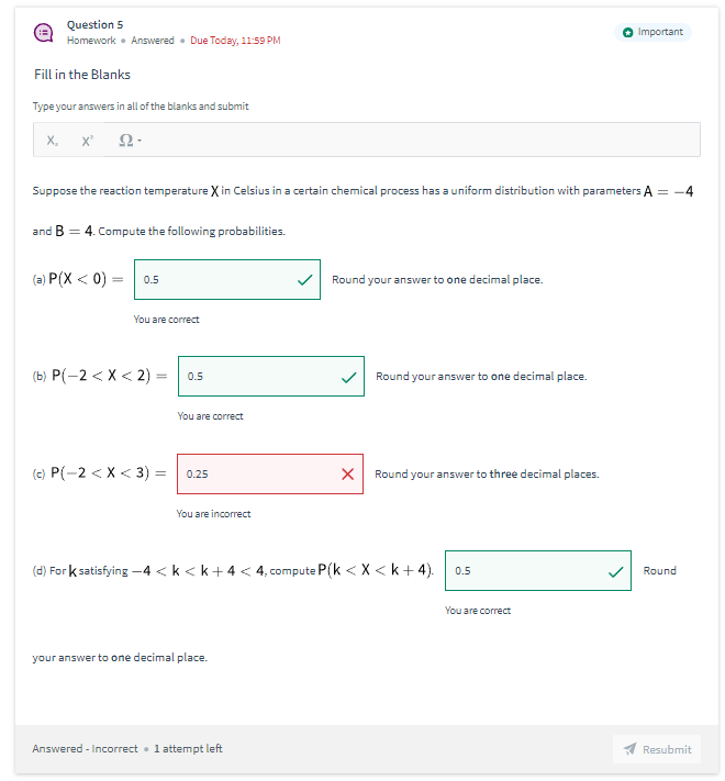 Solved Question 5 Homework - Answered - Due Today, 11:59 PM | Chegg.com