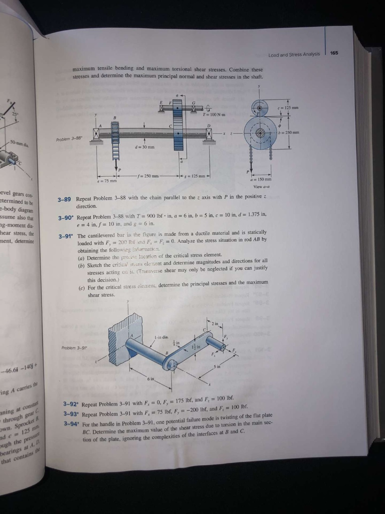 Solved 165 Load and Stress Analysis maximum tensile bending | Chegg.com