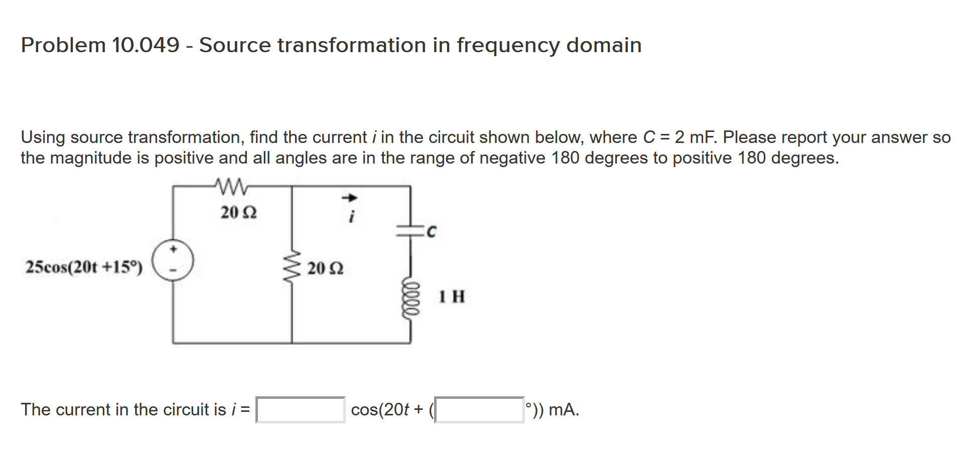 Solved Using source transformation. find the current I in | Chegg.com