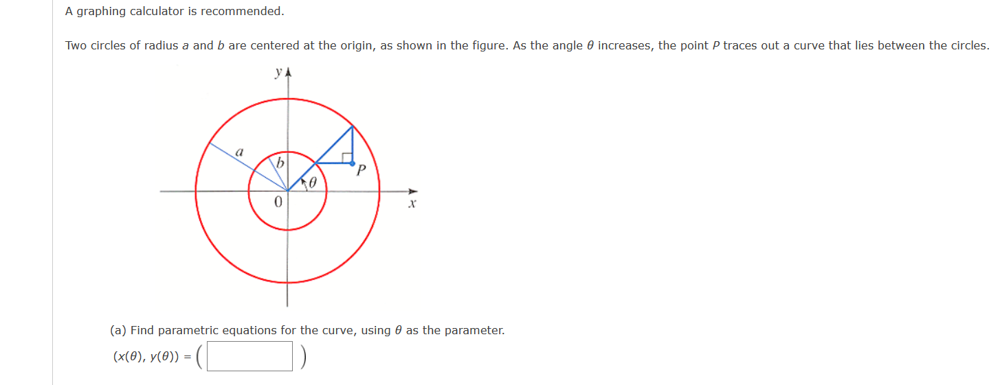 Solved A graphing calculator is recommended. Two circles of | Chegg.com