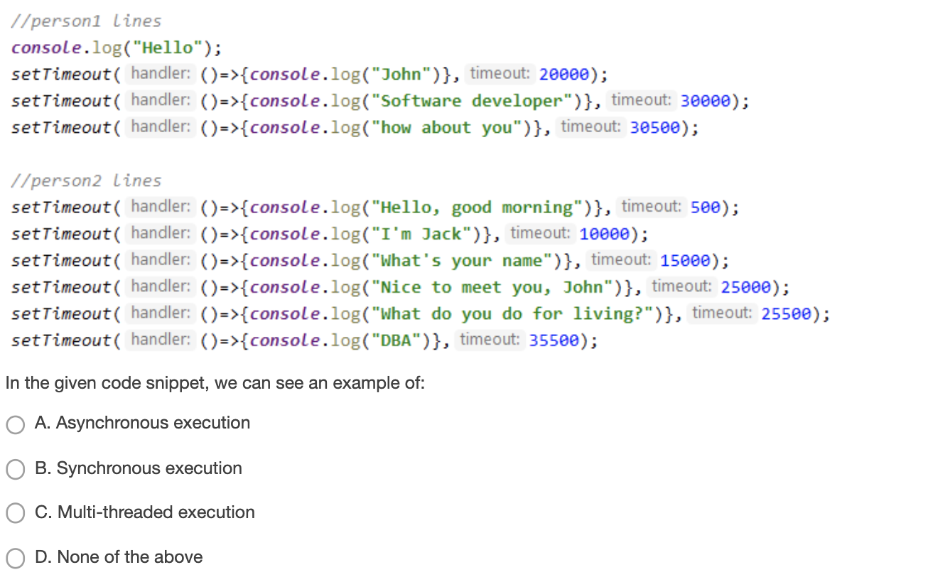 Solved 1 2. let somePromise = new Promise( executor: | Chegg.com