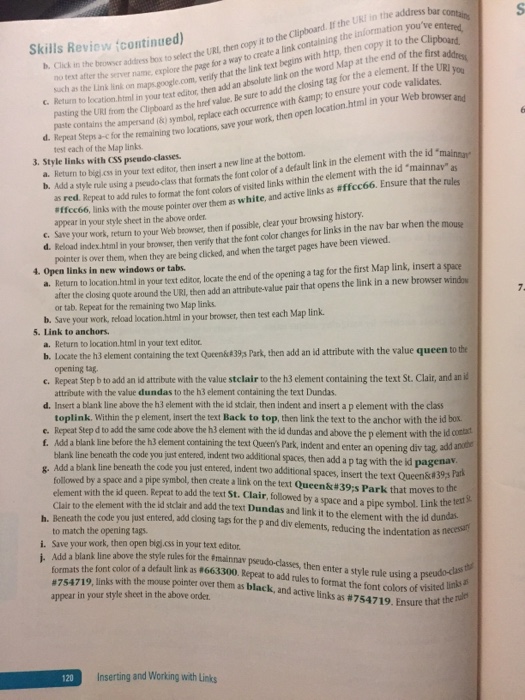 Skills Review Create Relative Links A Your Text 
