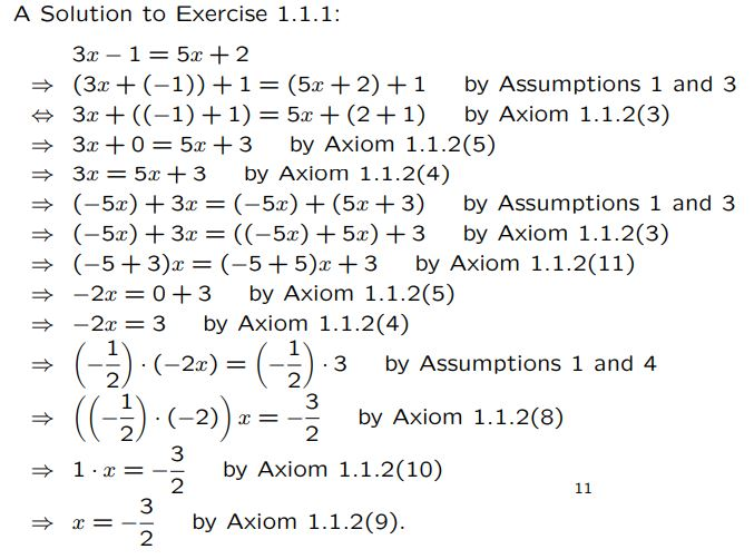 Solved here are the 11 axioms (1.1.2) and 4 assumptions for | Chegg.com