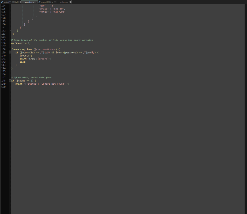 Solved I need help finishing the code for my project11-03.js | Chegg.com
