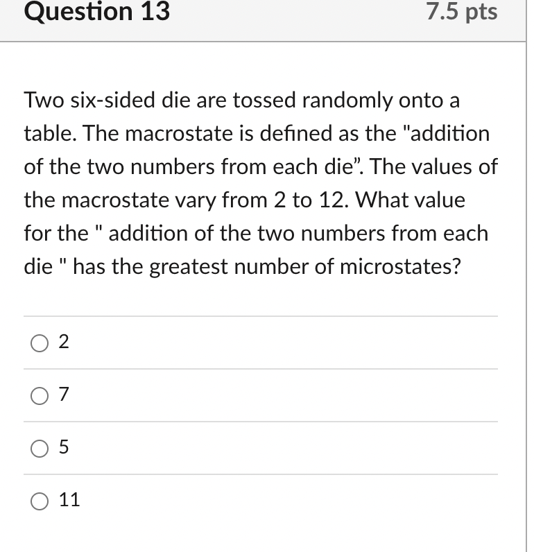 Solved Two six-sided die are tossed randomly onto a table. | Chegg.com