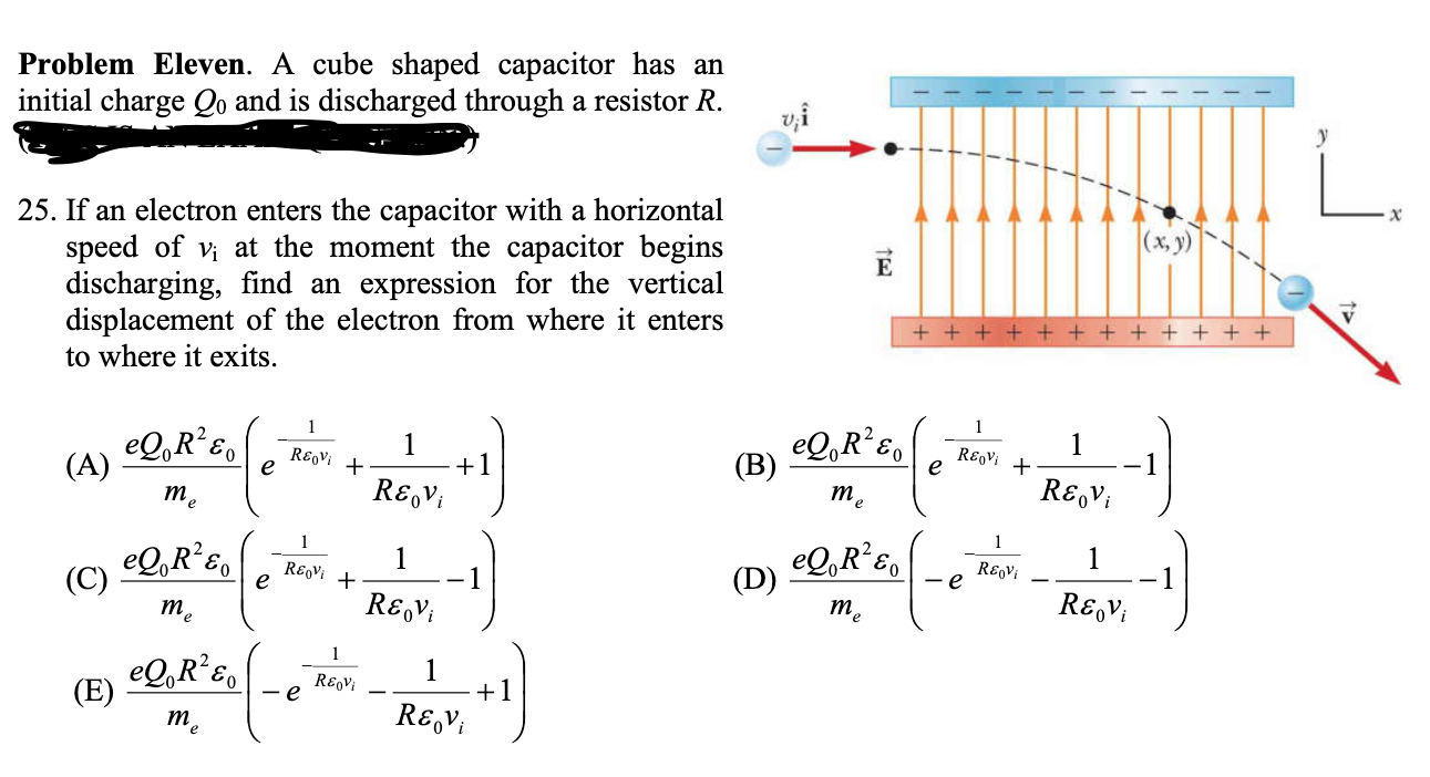 Solved Problem Eleven. A cube shaped capacitor has an | Chegg.com