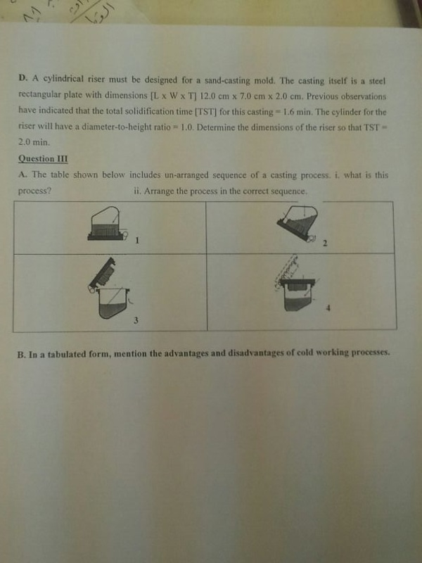 Solved D. A cylindrical riser must be designed for a | Chegg.com