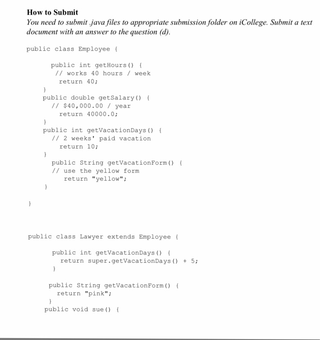 Solved Given the Employee class and the Lawyer class above | Chegg.com