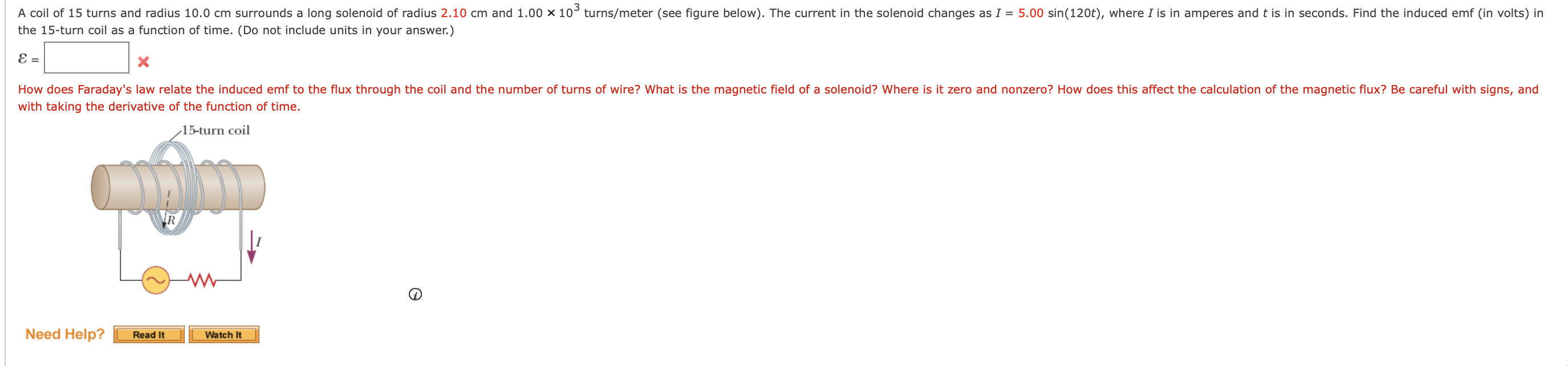 Solved A coil of 15 turns and radius 10.0 cm surrounds a | Chegg.com