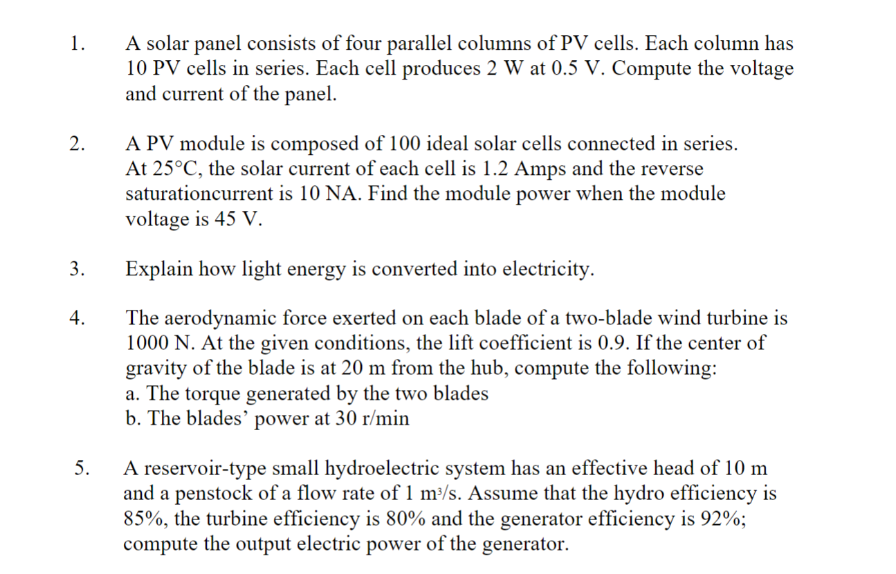 Solved 1. A solar panel consists of four parallel columns of | Chegg.com