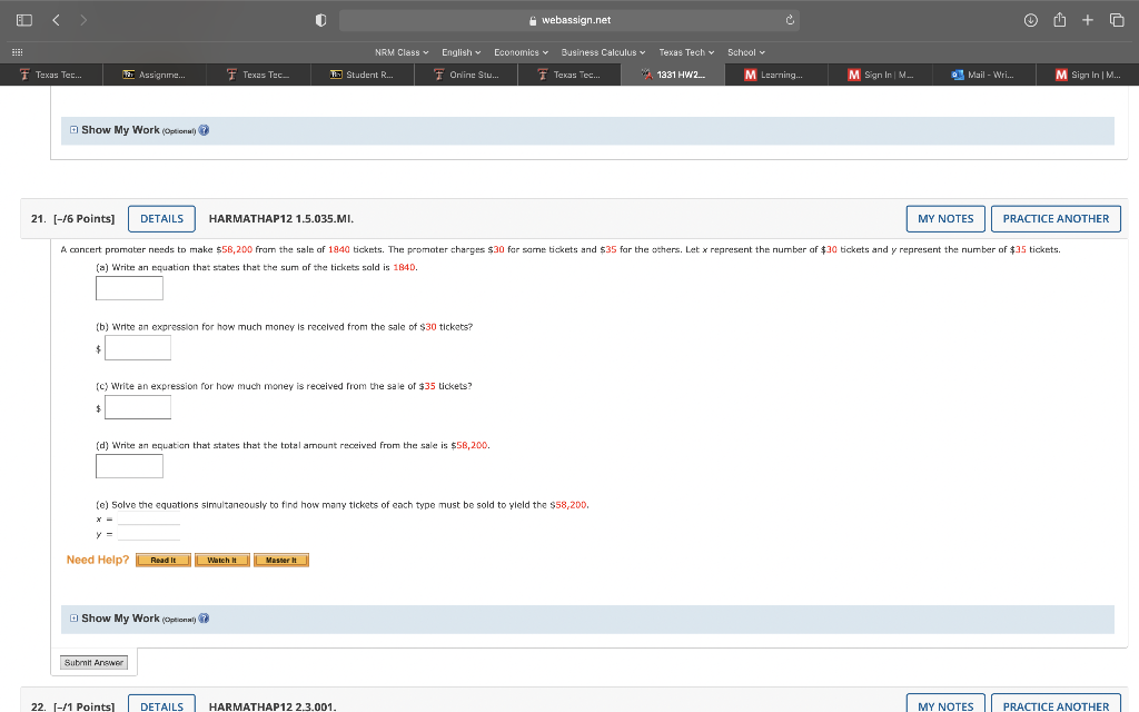 Solved webassign.net U + NRM Class English English Economics | Chegg.com