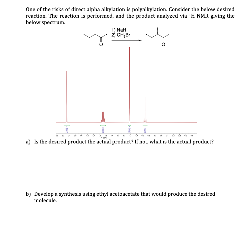 Solved One of the risks of direct alpha alkylation is | Chegg.com