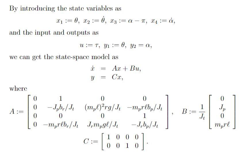 By introducing the state variables as 21:= , 22 := 0, | Chegg.com