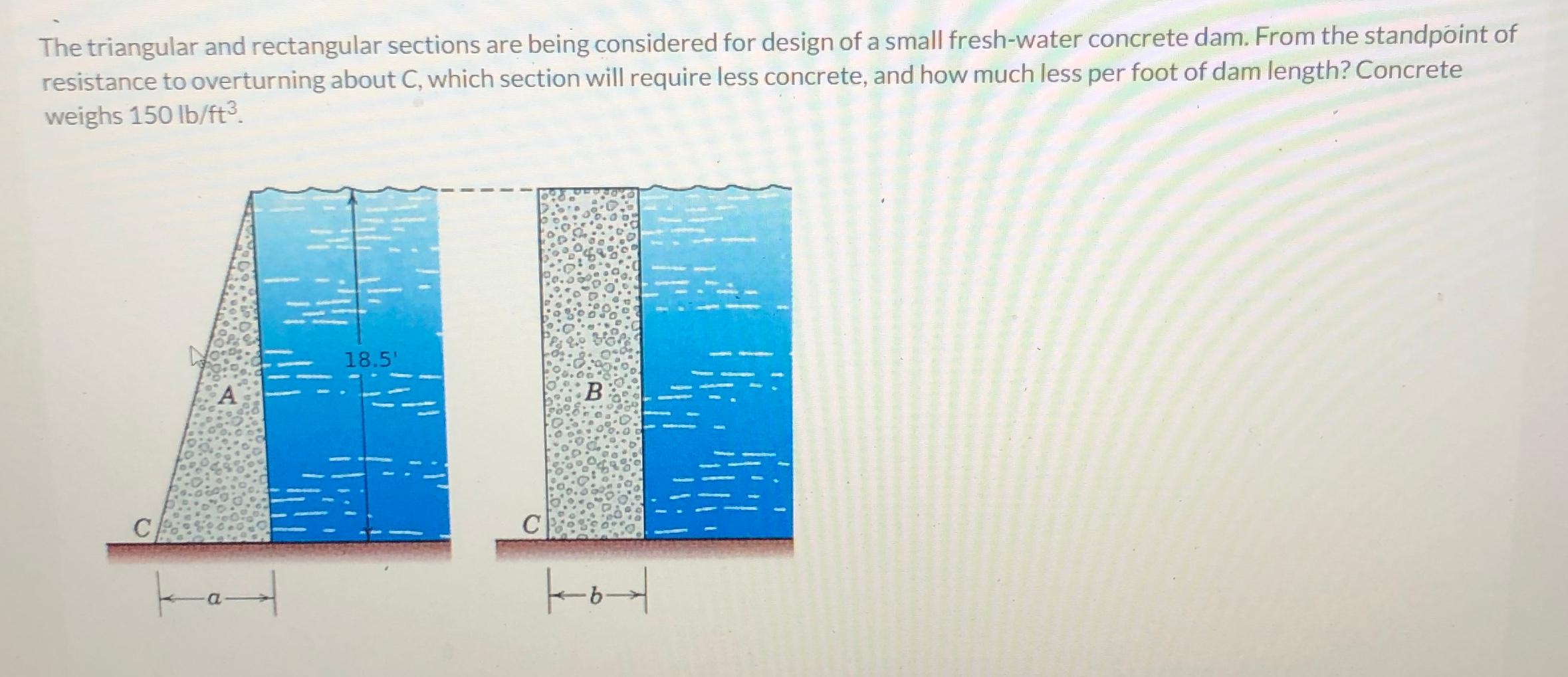 Solved The triangular and rectangular sections are being | Chegg.com