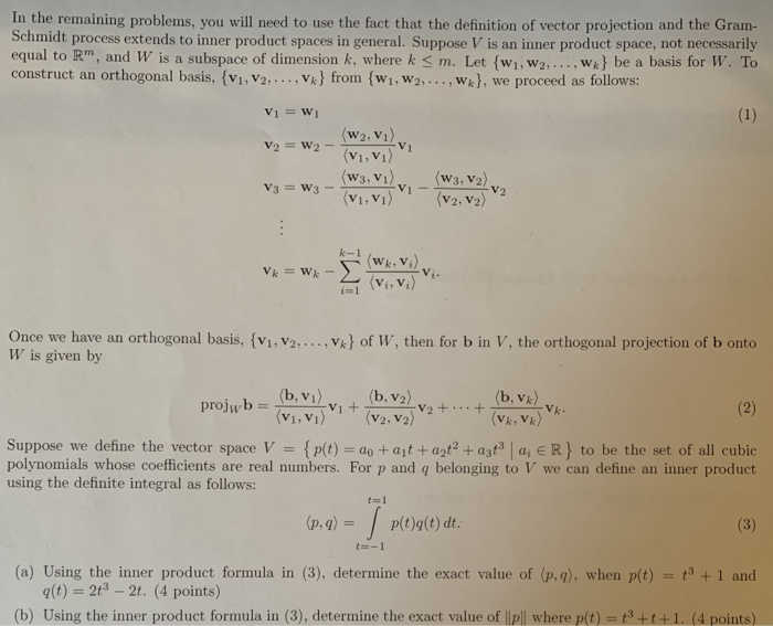 Solved In the remaining problems, you will need to use the | Chegg.com