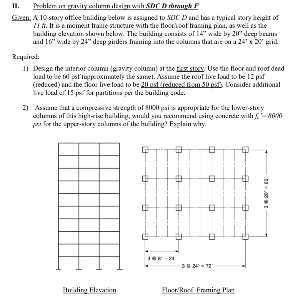 II. Problem on gravity column design with SDC D | Chegg.com