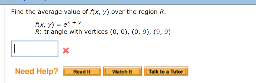 Solved Find the average value of f(x, y) over the region R. | Chegg.com