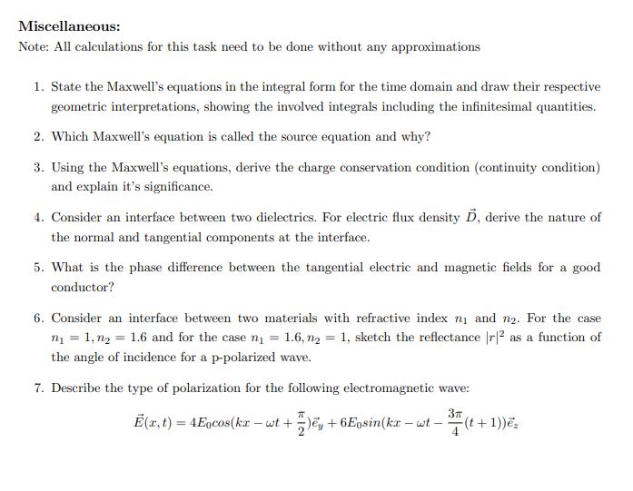 Solved Miscellaneous: Note: All calculations for this task | Chegg.com