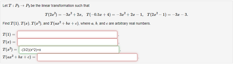 Solved Let T : P3 P3 be the linear transformation such | Chegg.com