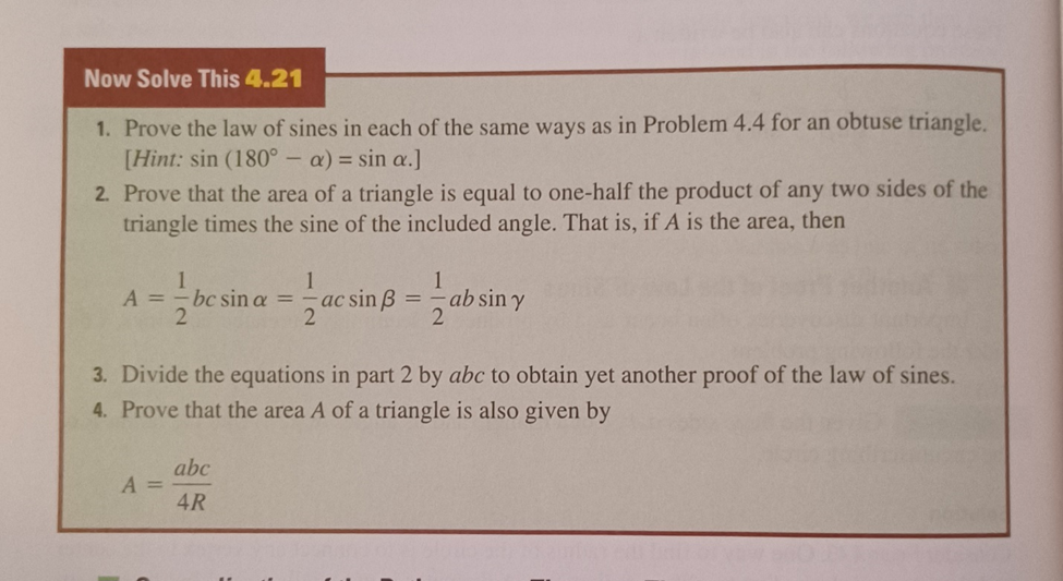 Solved 1. Prove the law of sines in each of the same ways as | Chegg.com