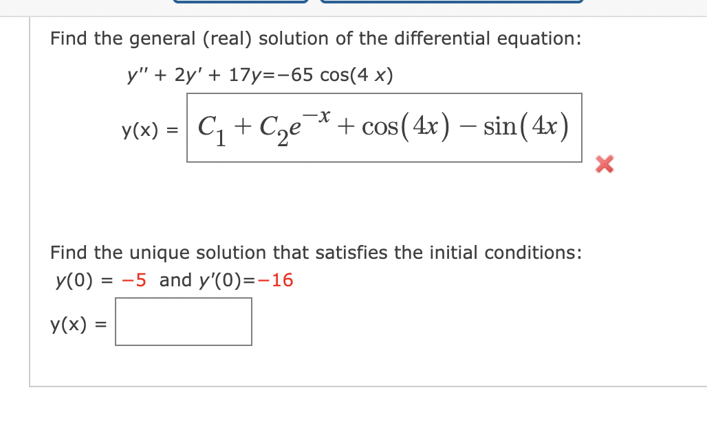 Find the general (real) solution of the differential | Chegg.com
